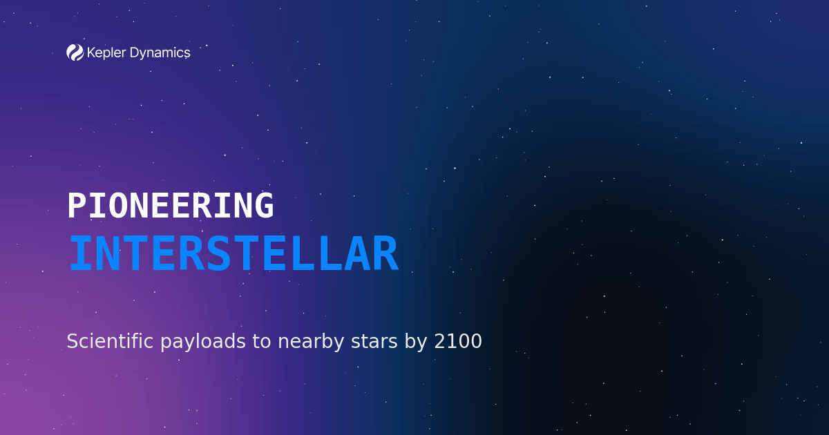 Kepler Dynamics - Interstellar Exploration